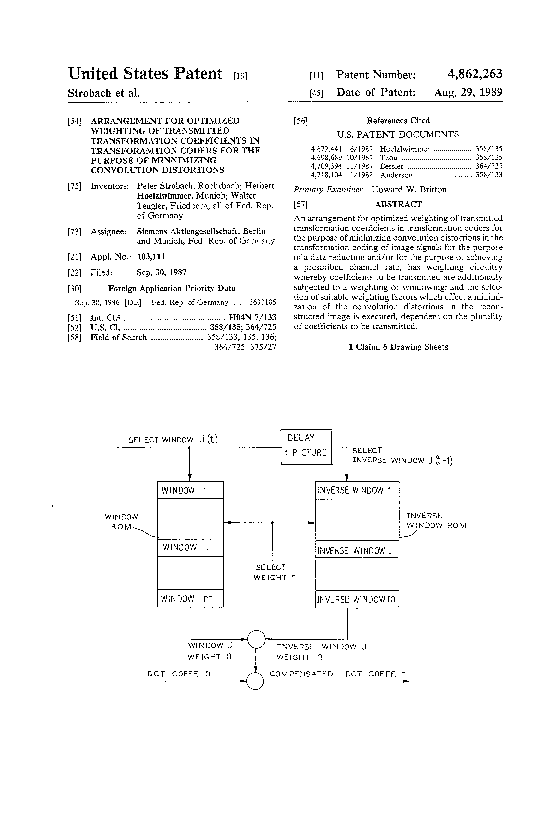 (PDF) Device for the optimum weighing of transmitted transform coefficients in transform coders ...