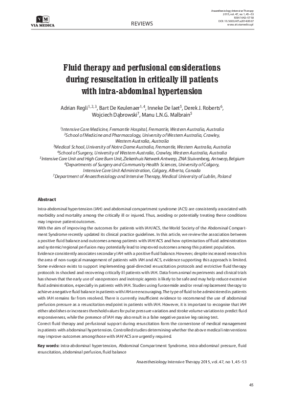 (PDF) Fluid therapy and perfusional considerations during resuscitation ...