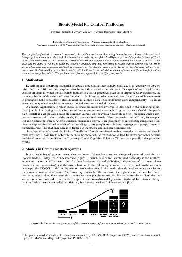 (PDF) Bionic model for control platforms