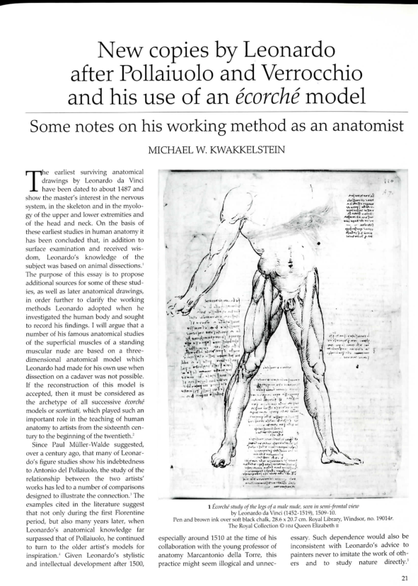 New Copies by Leonardo after Pollaiuolo and Verrocchio and his use of ...