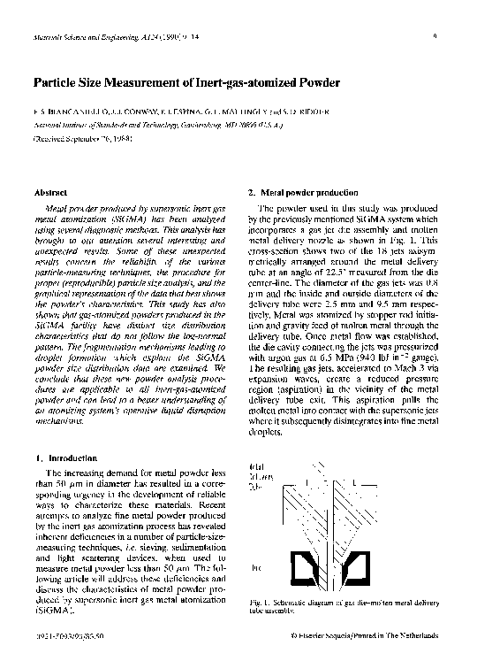(PDF) Particle size measurement of inert-gas-atomized powder