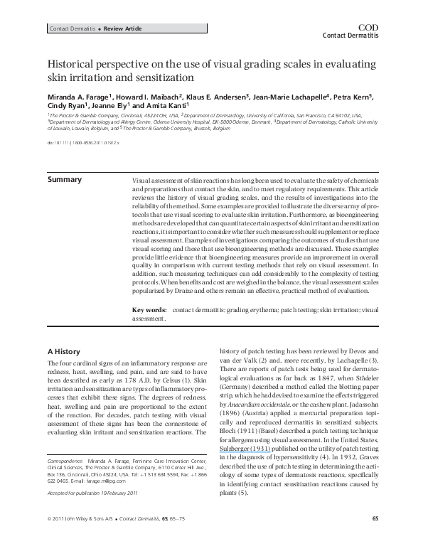 (PDF) Historical perspective on the use of visual grading scales in ...
