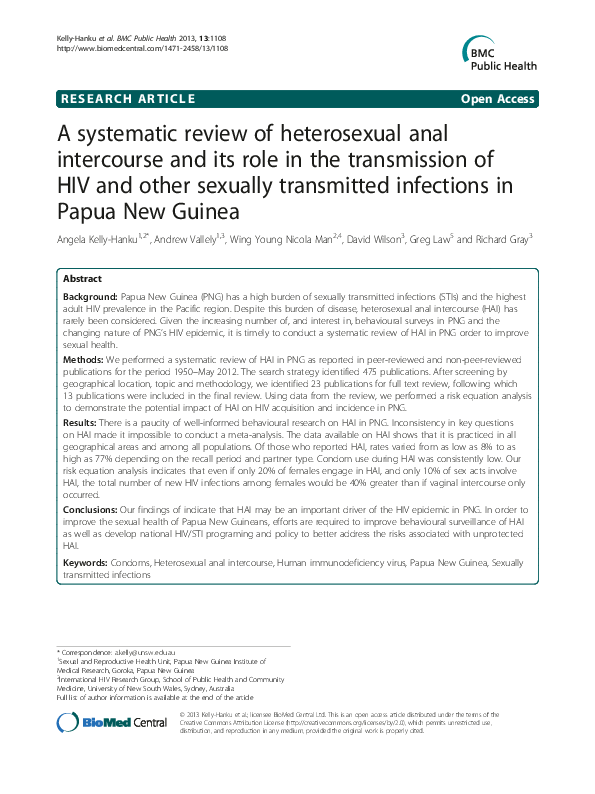 (PDF) A systematic review of heterosexual anal intercourse and its role ...