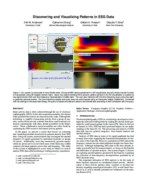 (PDF) Discovering and visualizing patterns in EEG data