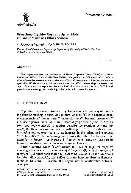(PDF) Using Fuzzy Cognitive Maps as a System Model for Failure Modes and Effects Analysis