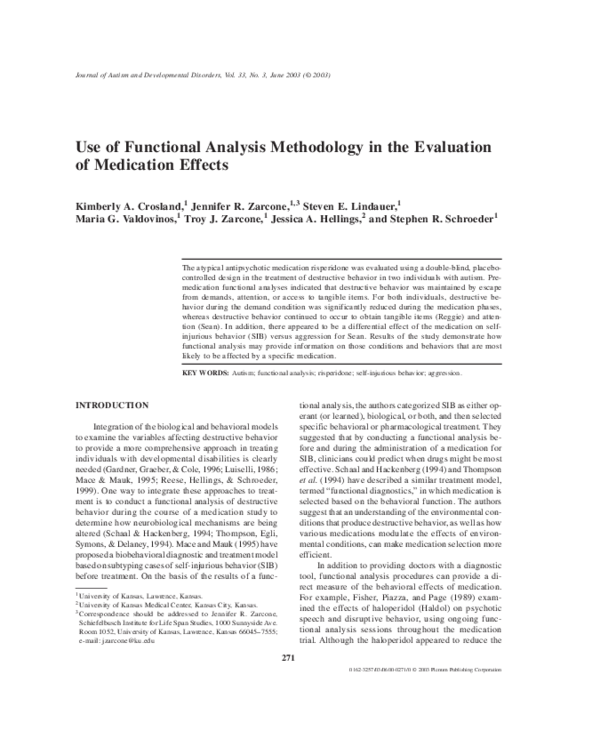(PDF) Use of functional analysis methodology in the evaluation of ...