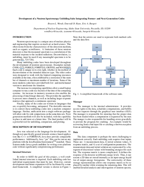 (PDF) Development of a Neutron Spectroscopy Unfolding Suite Integrating Former- and Next ...
