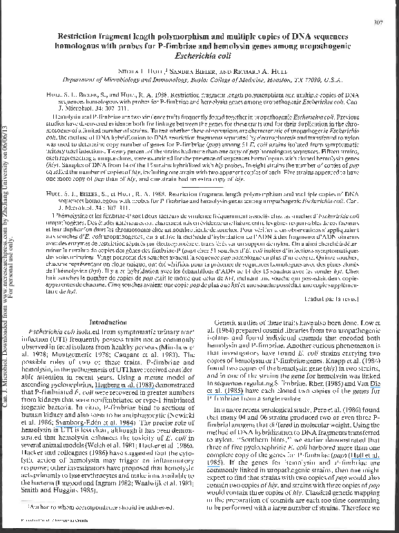 (PDF) Restriction fragment length polymorphism and spacer oligonucleotide typing: A comparative ...
