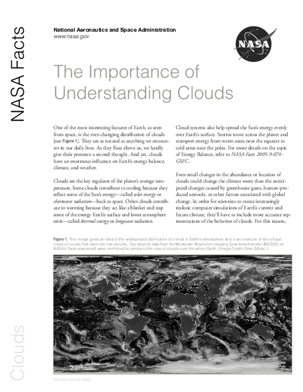 (PDF) The Importance of Understanding Clouds