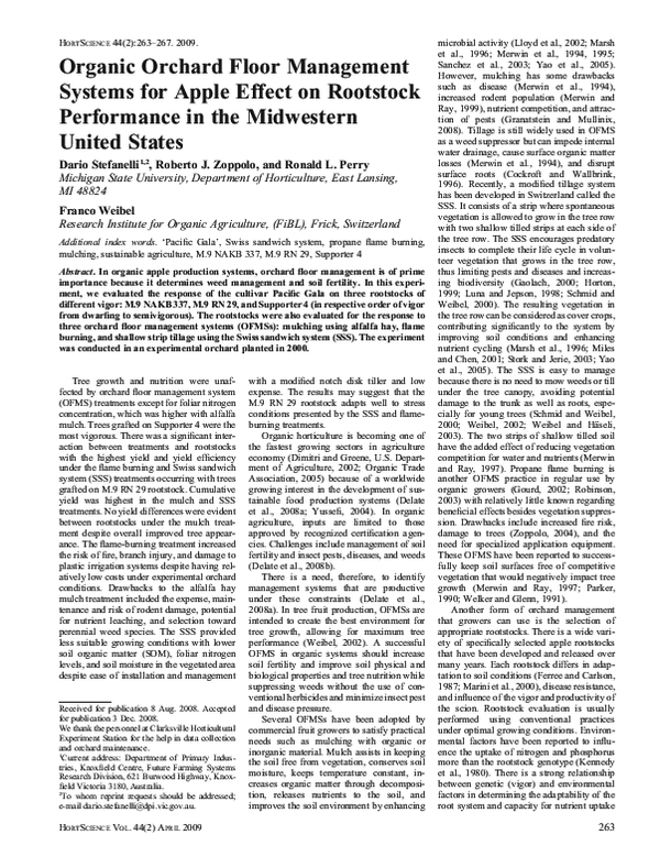 (PDF) Organic orchard floor management systems for apple effect on ...