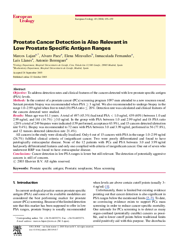 (PDF) Prostate Cancer Detection is Also Relevant in Low Prostate ...