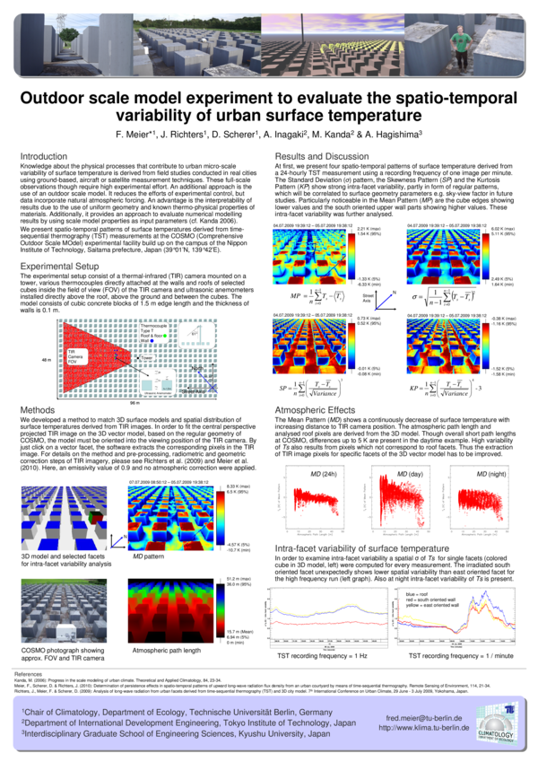 (PDF) Outdoor scale model experiment to evaluate the spatio-temporal ...