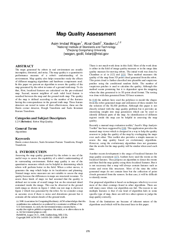 (PDF) Map quality assessment