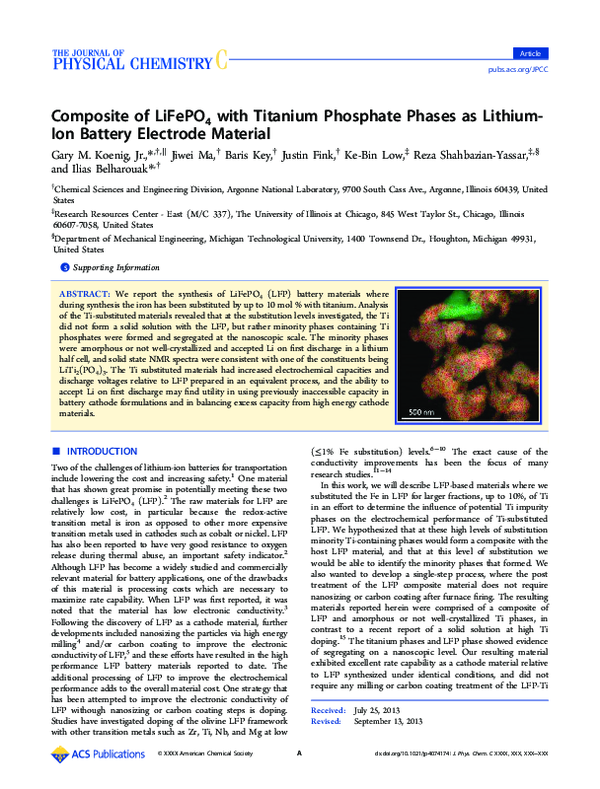 (PDF) Composite of LiFePO 4 with Titanium Phosphate Phases as Lithium ...