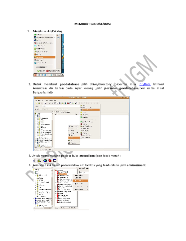 (PDF) Modul Basis Data SIG ArcGIS