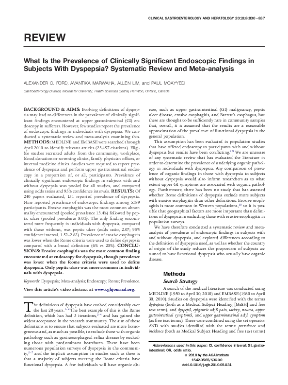 (PDF) What Is the Prevalence of Clinically Significant Endoscopic Findings in Subjects With ...