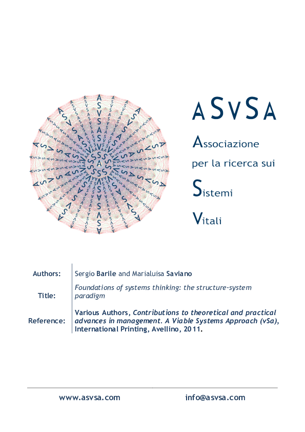 (PDF) Foundations of Systems Thinking: The Structure-System Paradigm