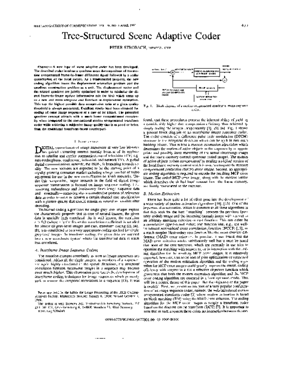 (PDF) Tree-structured scene adaptive coder | Peter Strobach - Academia.edu