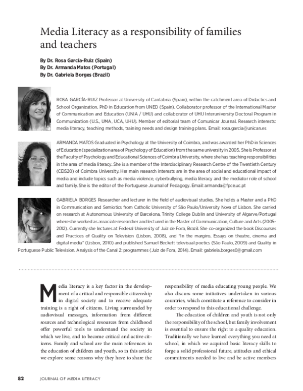 (PDF) JOURNAL OF MEDIA LITERACY