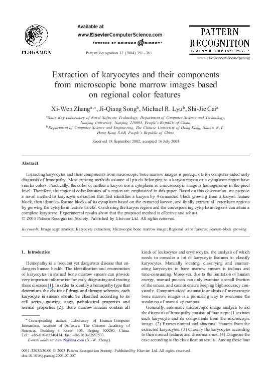 (PDF) Extraction of karyocytes and their components from microscopic ...