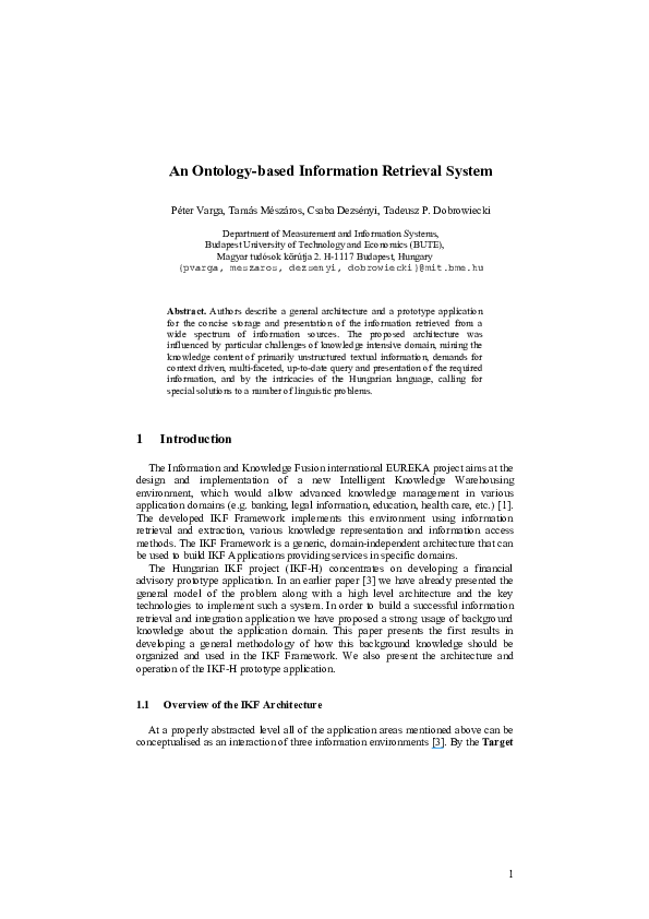 (PDF) An Ontology-Based Information Retrieval System