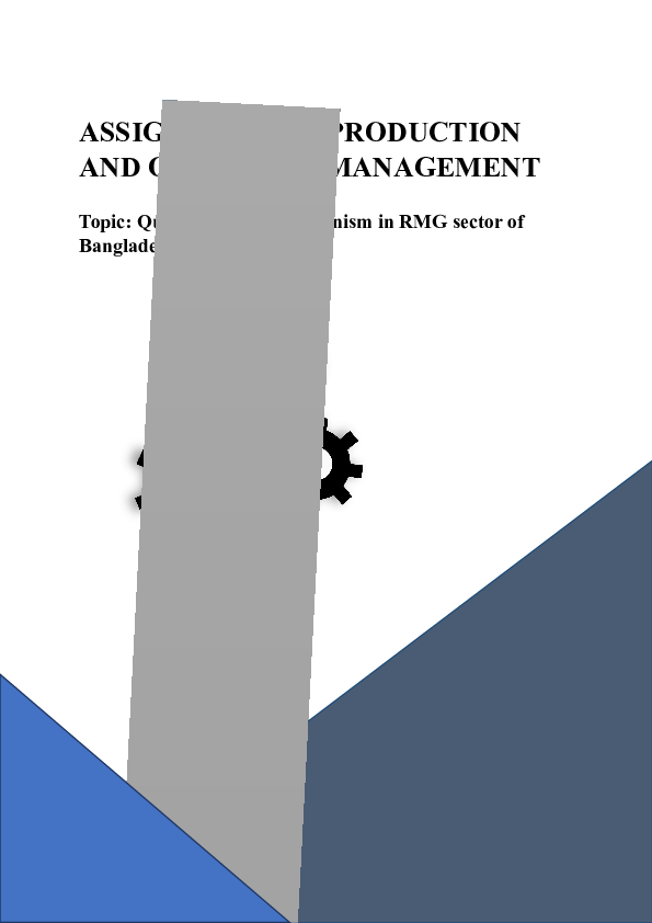 (DOC) Quality Control Mechanism in RMG sector of Bangladesh