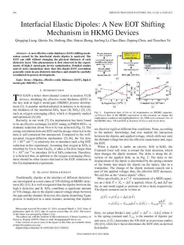 (PDF) Interfacial Elastic Dipoles: A New EOT Shifting Mechanism in HKMG ...