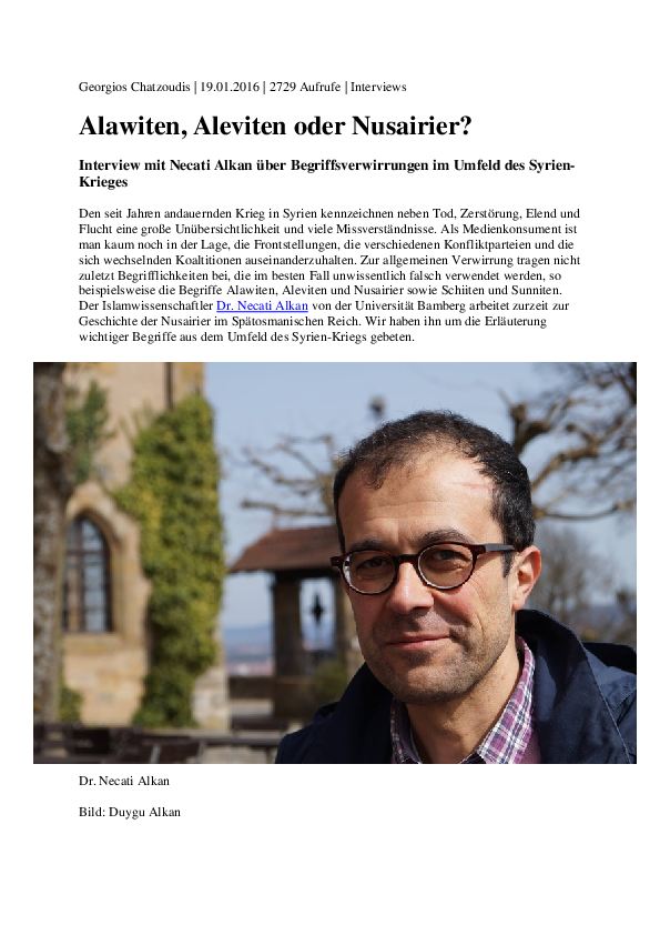 (PDF) Alawiten, Aleviten oder Nusairier?