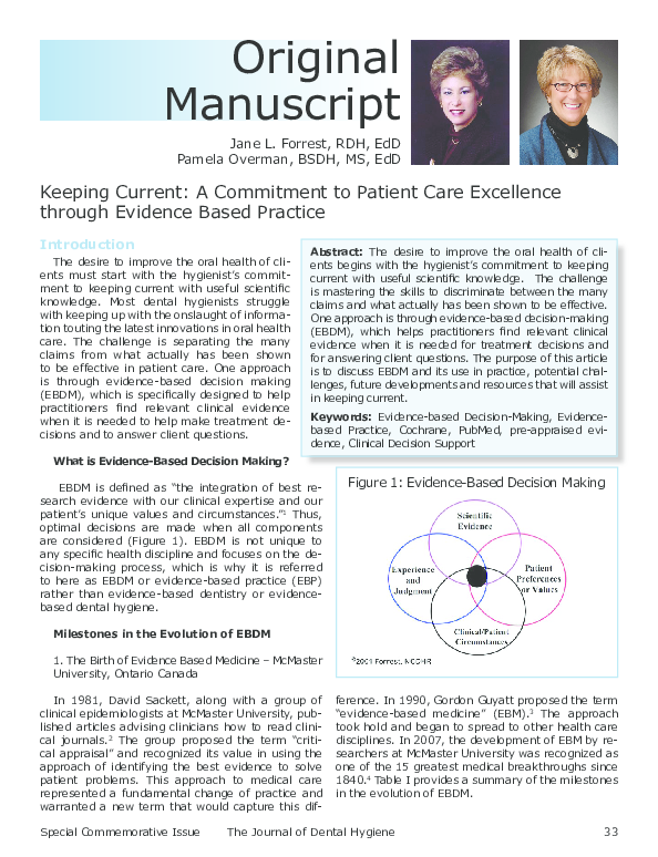 (PDF) Keeping current: a commitment to patient care excellence through ...