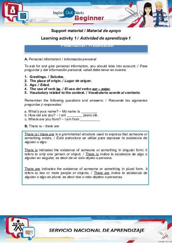 (DOC) Support materials AA | Ramon Rincon - Academia.edu