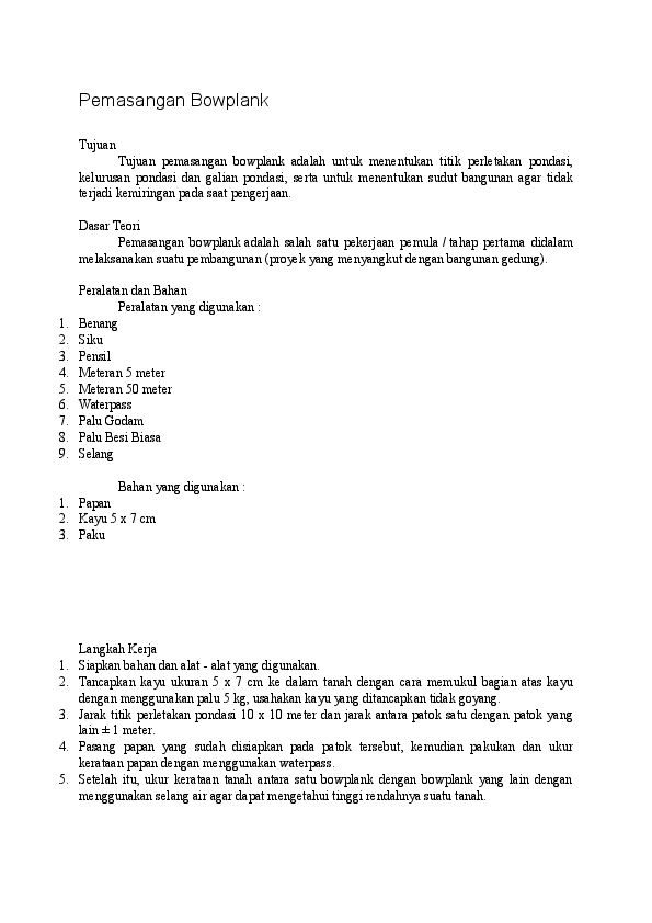 (DOC) Pemasangan Bowplank
