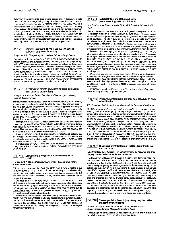 (PDF) Diastatic fracture of the skull with pseudomeningocele in childhood