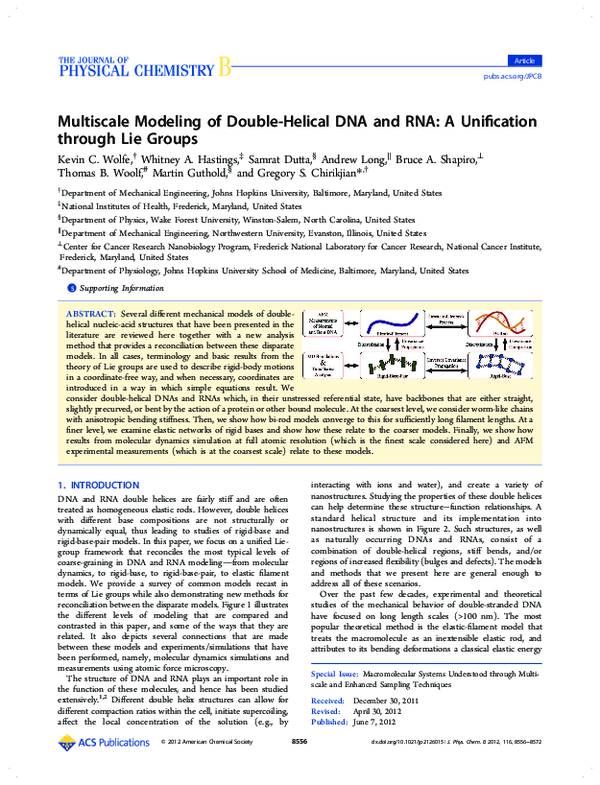 (PDF) Unified Multiscale Modeling of DNA and RNA