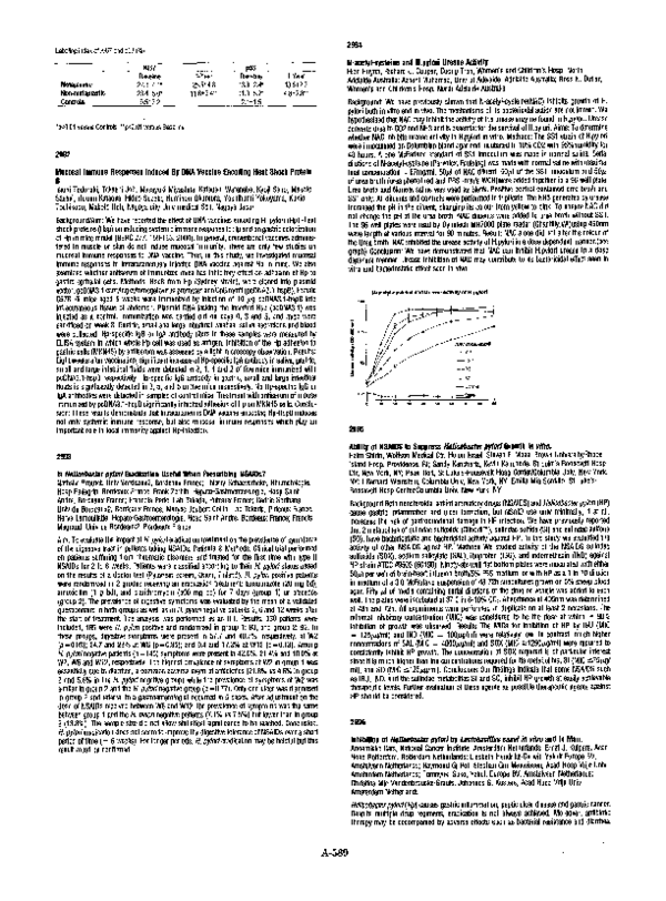(PDF) N-acetyl-cysteine and H. pylori urease activity