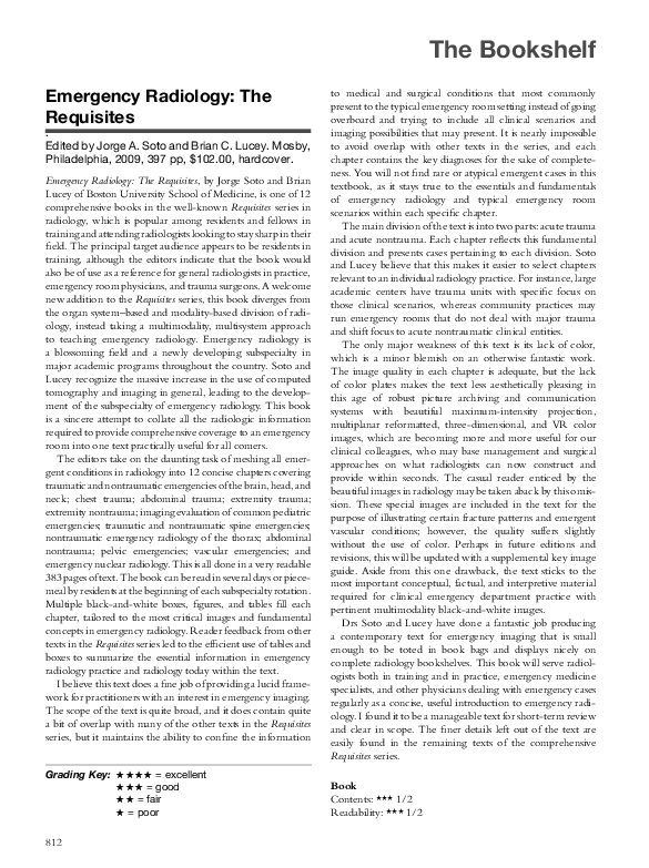 (PDF) Emergency Radiology: The Requisites