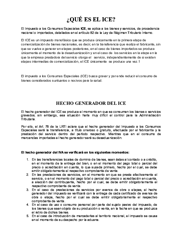 (DOC) Qué es el ICE