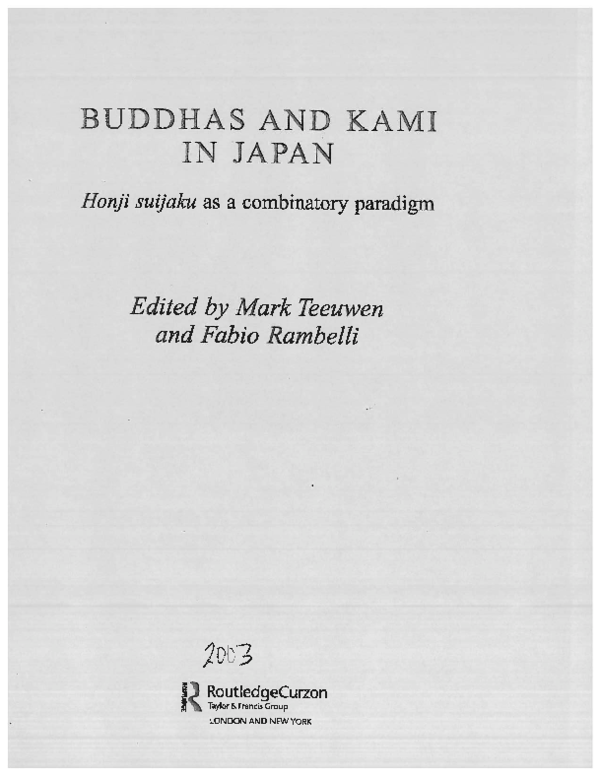 (PDF) Wild Words and Syncretic Deities: Kyōgen kigo and Honji suijaku ...