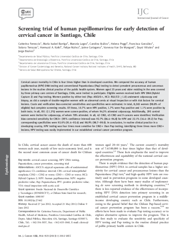 Pdf Can Human Papillomavirus Dna Testing Of Self Collected Vaginal