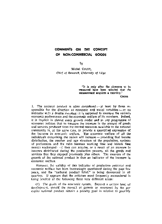 (PDF) COMMENTS ON THE CONCEPT OF NON-COMMERCIAL GOODS