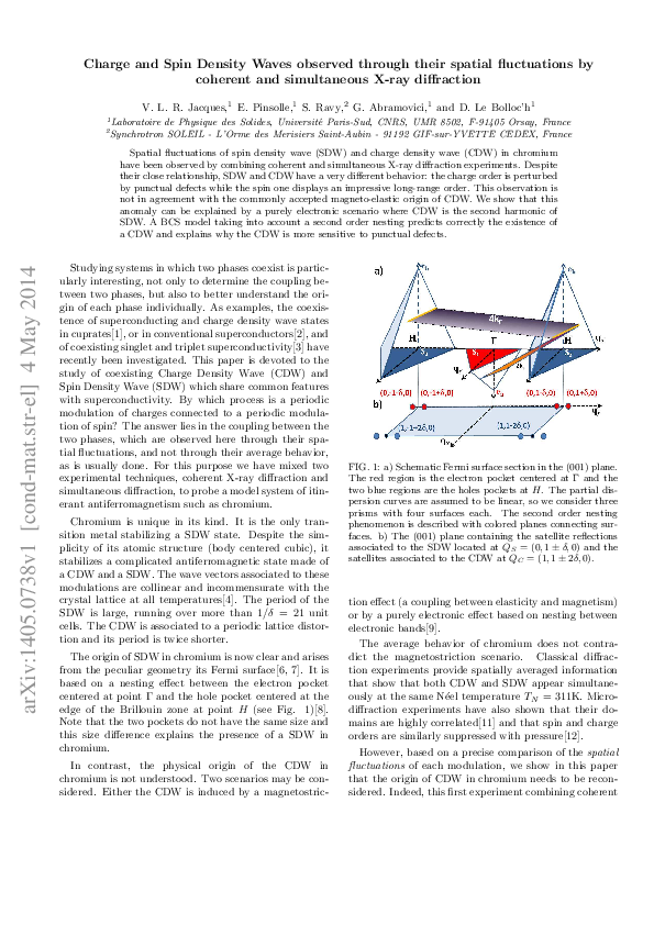 (PDF) Charge- and spin-density waves observed through their spatial fluctuations by coherent and ...