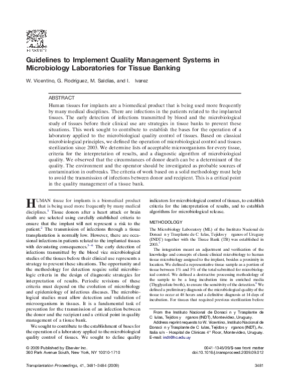 (PDF) Guidelines to Implement Quality Management Systems in ...