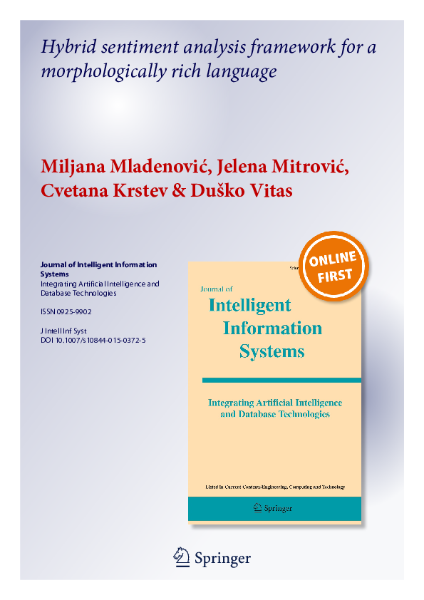 (PDF) Hybrid Sentiment Analysis Framework for a Morphologically Rich Language