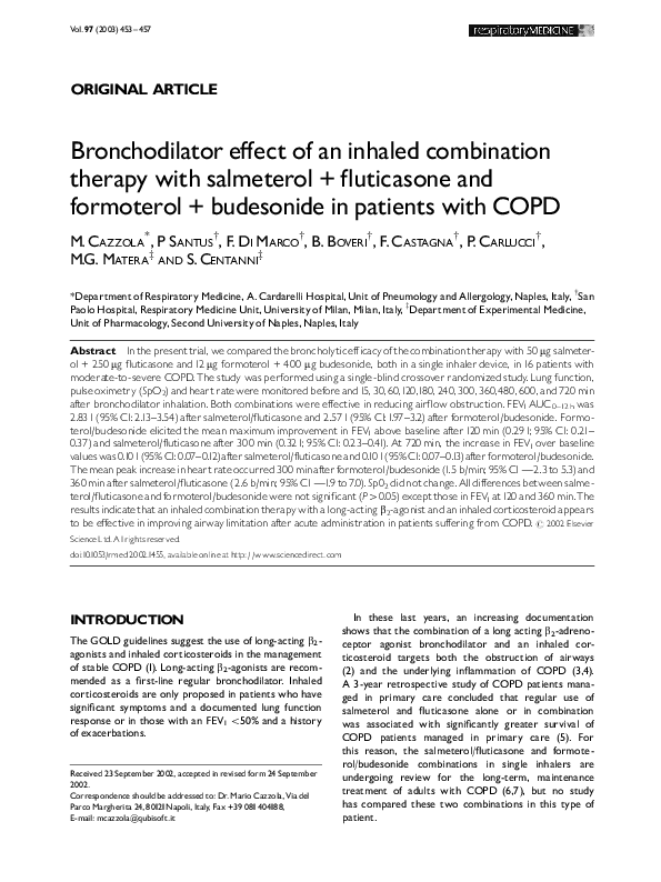 (PDF) Bronchodilator effect of an inhaled combination therapy with ...