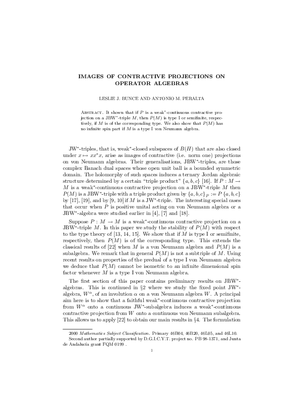 (PDF) Images of contractive projections on operator algebras