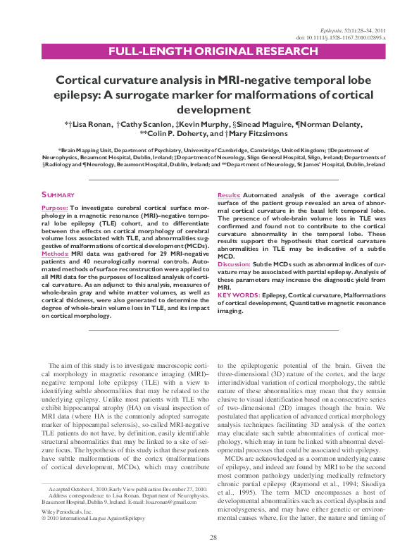 (PDF) Cortical curvature analysis in MRI-negative temporal lobe ...