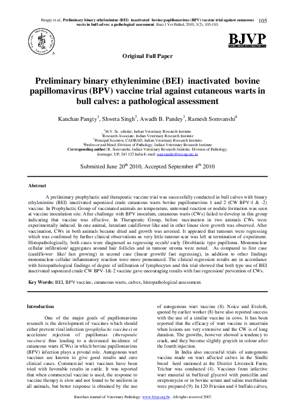 (PDF) Immunological Effects of Autogenous Vaccine Administration in ...