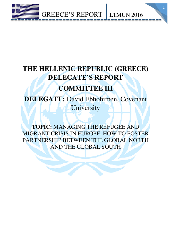 (PDF) Managing the Refugee and Migrant Crisis in Europe