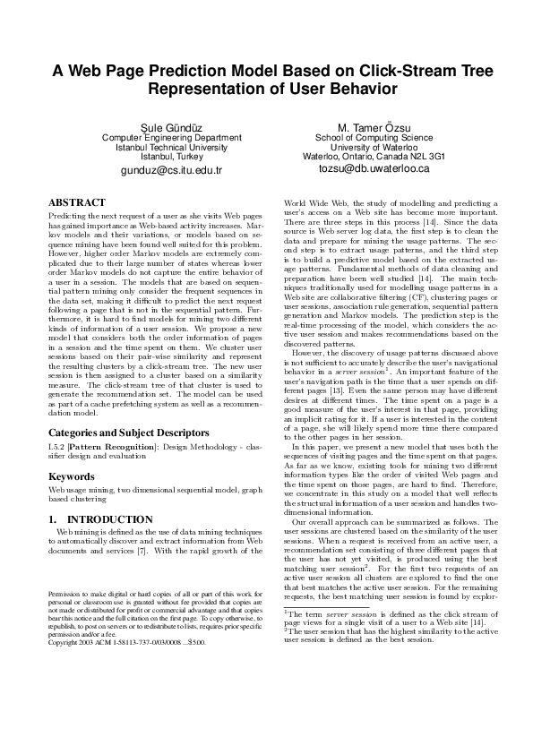 (PDF) A Web page prediction model based on click-stream tree ...