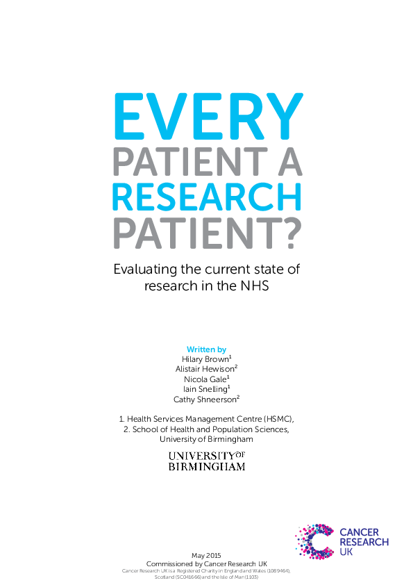 (PDF) EVERY PATIENT A RESEARCH PATIENT | Cathy Henshall - Academia.edu