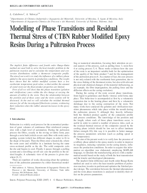 (PDF) Modelling of Phase Transitions and Residual Thermal Stress of ...